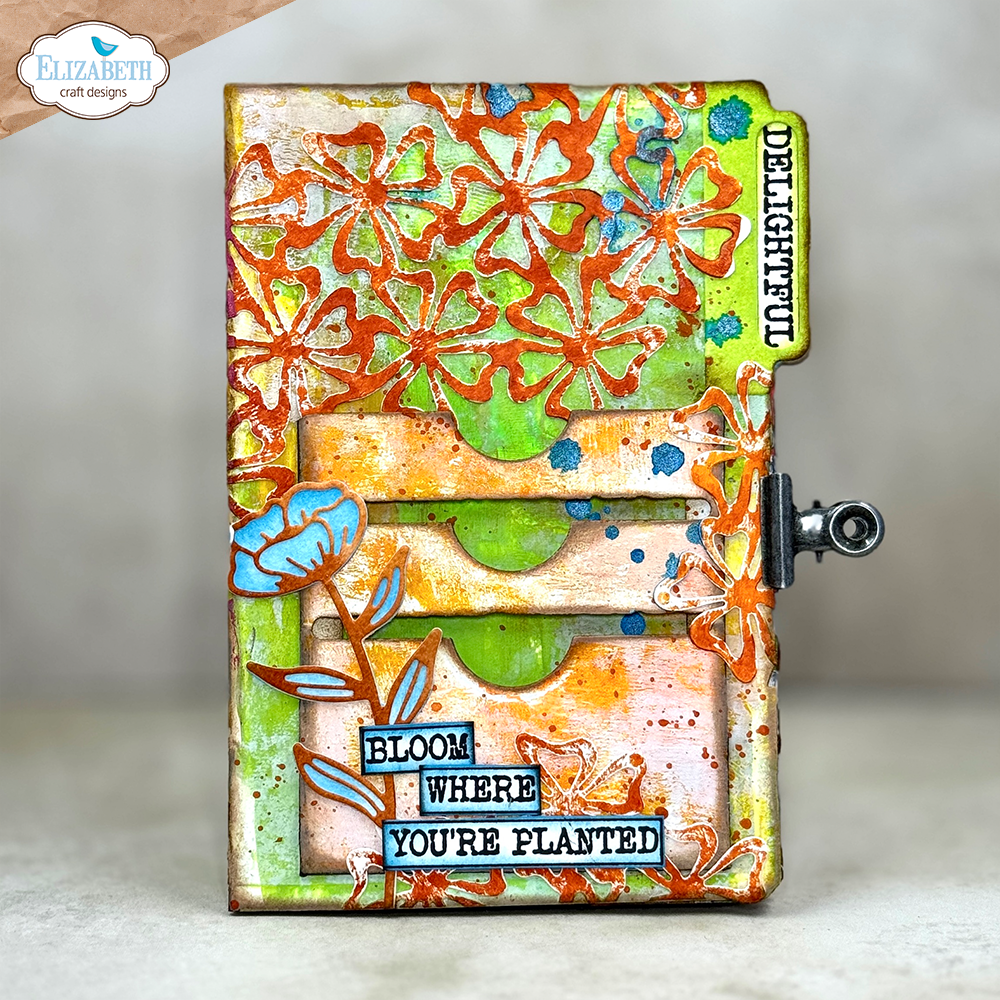 Floral slots file folder